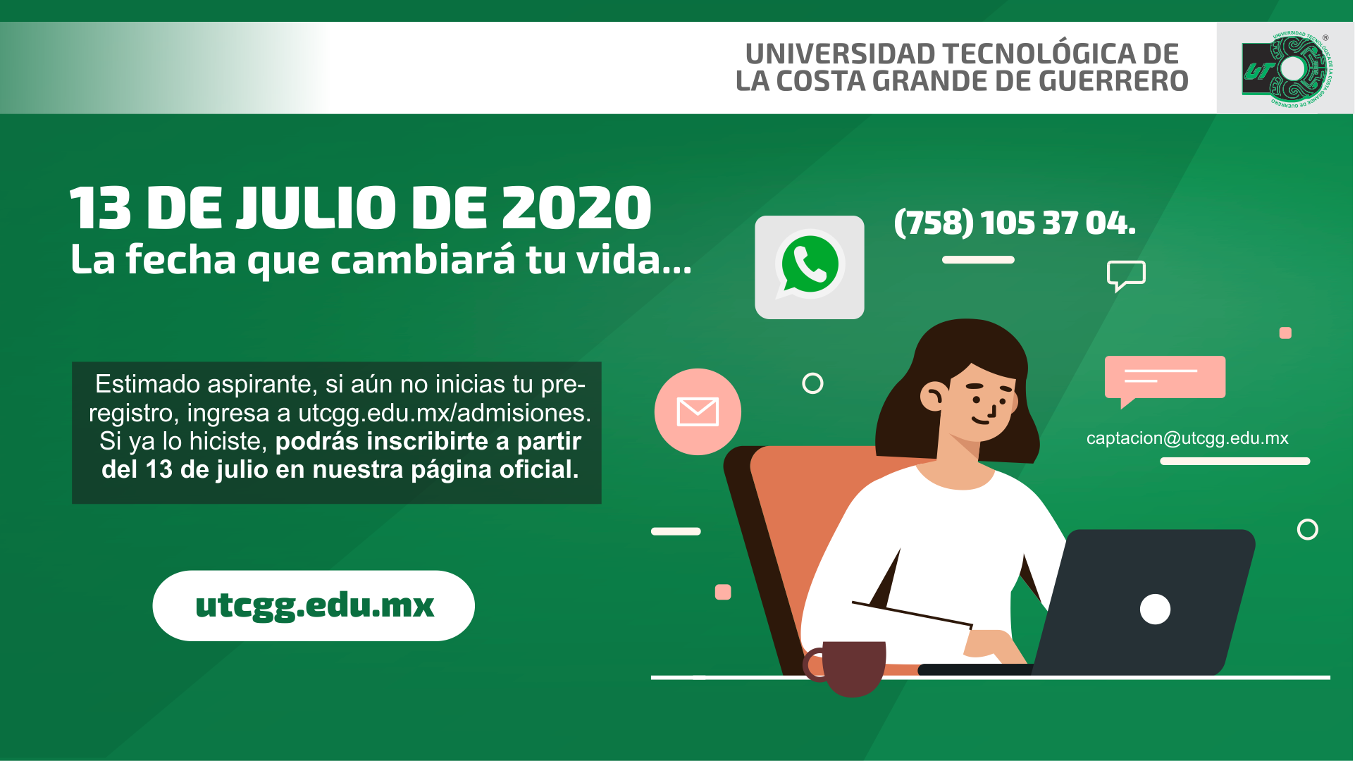 13 de julio, inicio de inscripciones | UTCGG